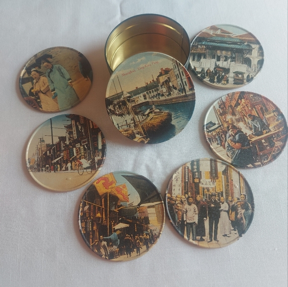 Dining | Vintage Alan Chan Creations Drinks Coasters With Vintage ...